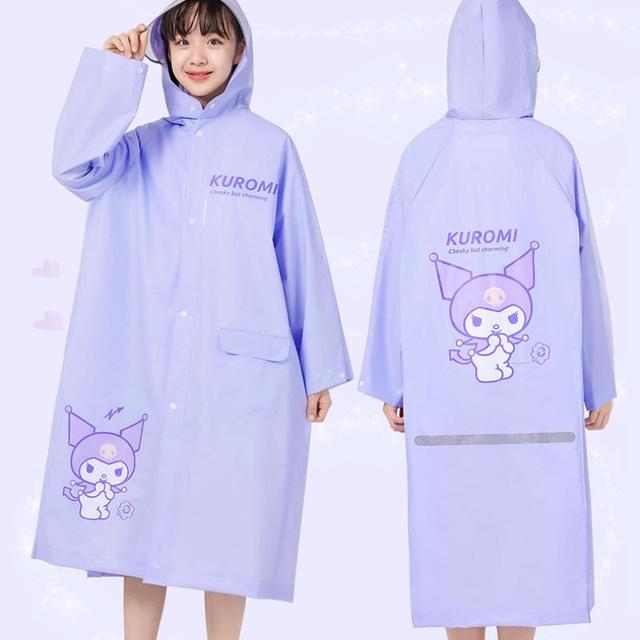 Hello Kitty Outdoor Poncho Sanrio Kawaii Anime Printing Waterproof Rain ...