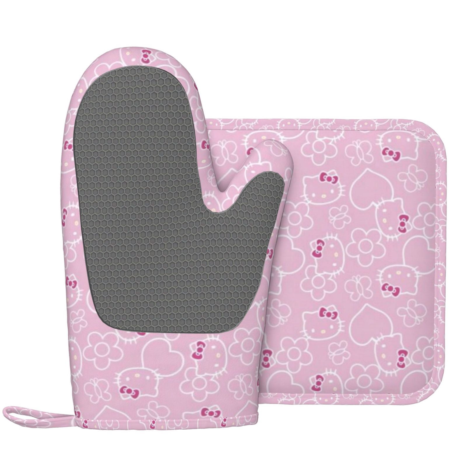 Hello Kitty Oven Mitts And Pot Holders Sets Of 2, Kitchen Microwave ...
