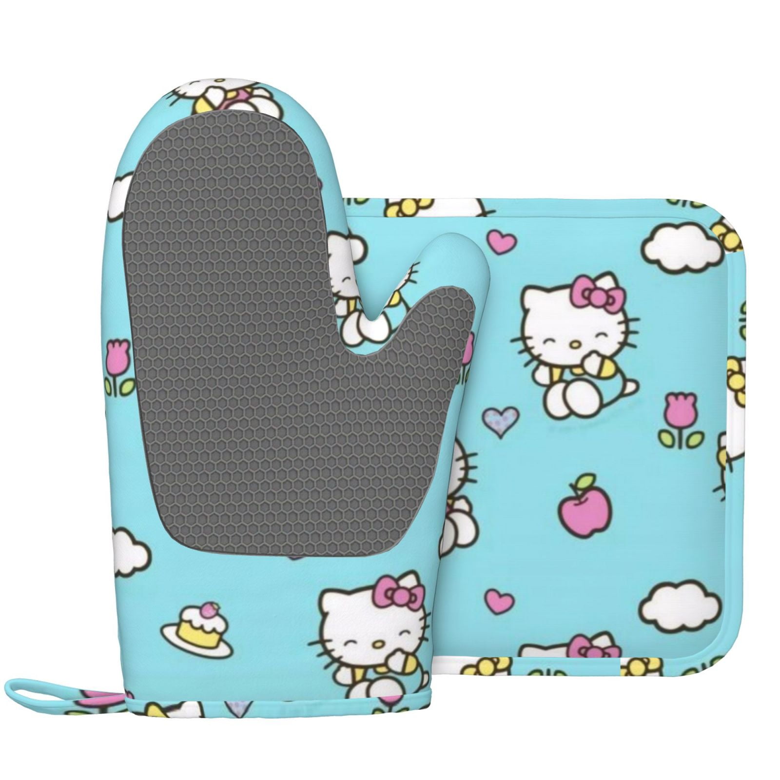 Hello Kitty Oven Mitts And Pot Holders Sets Of 2, Kitchen Microwave ...