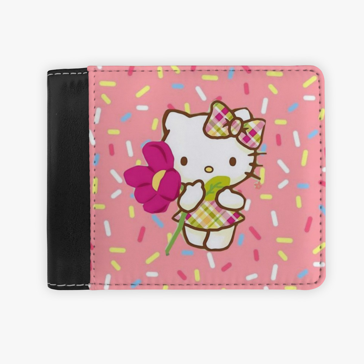 Hello Kitty PU Bifold Wallet for Boys Girls, 4.64 x 3.71 Inches ...