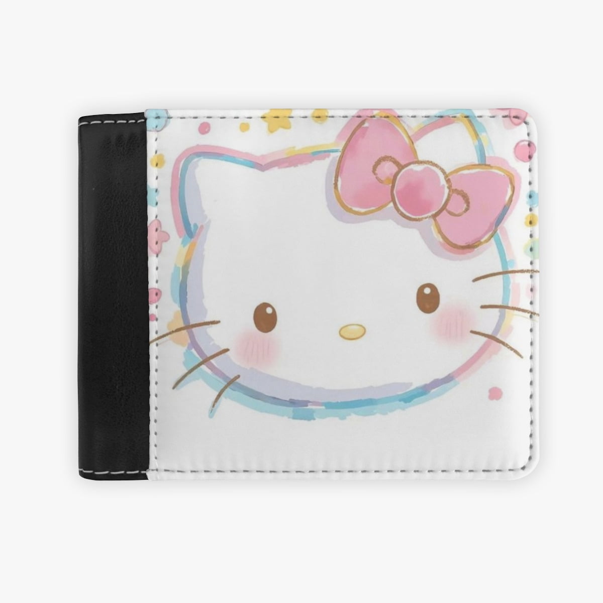 Hello Kitty PU Bifold Wallet for Boys Girls, 4.64 x 3.71 Inches ...
