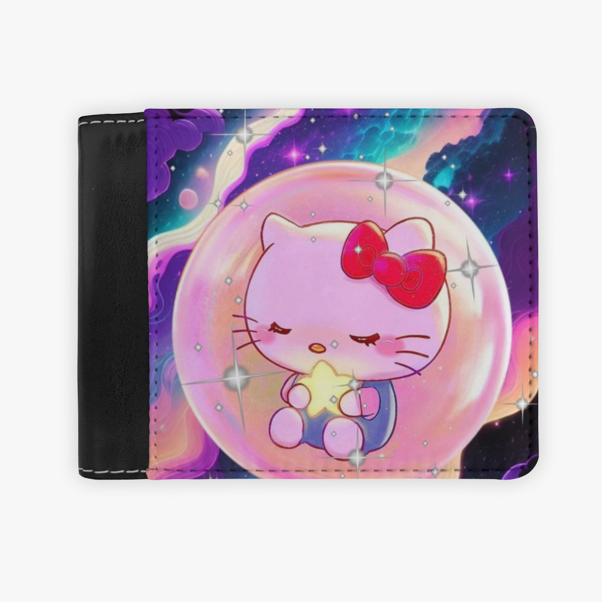 Hello Kitty PU Bifold Wallet for Boys Girls, 4.64 x 3.71 Inches ...