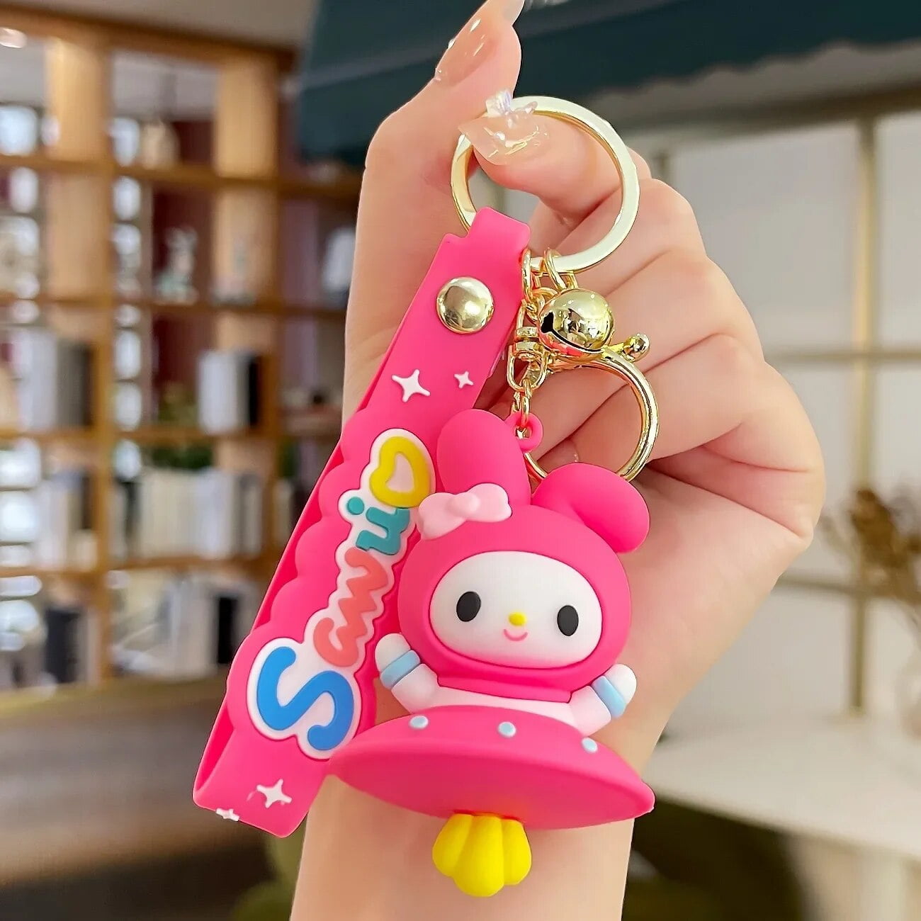 Hello Kitty PVC Material Keychain Sanrio Anime Kuromi Pochacco Cartoon ...