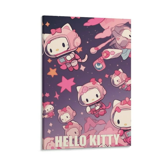 Hello Kitty Paintings, 8x12inch Single Hanging Painting Home Decor ...