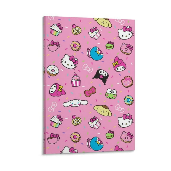 Hello Kitty Paintings, 8x12inch Single Hanging Painting Home Decor ...