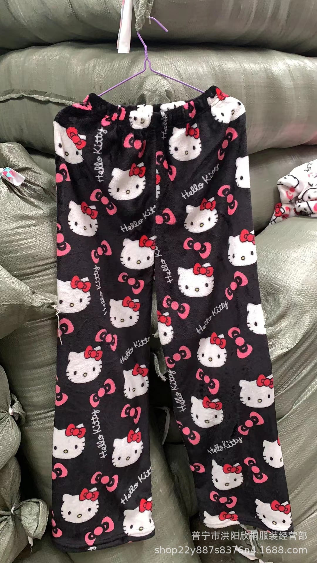 Hello Kitty Pajama Pants Sanrio Halloween Flannel Fashion Trouserswomen ...