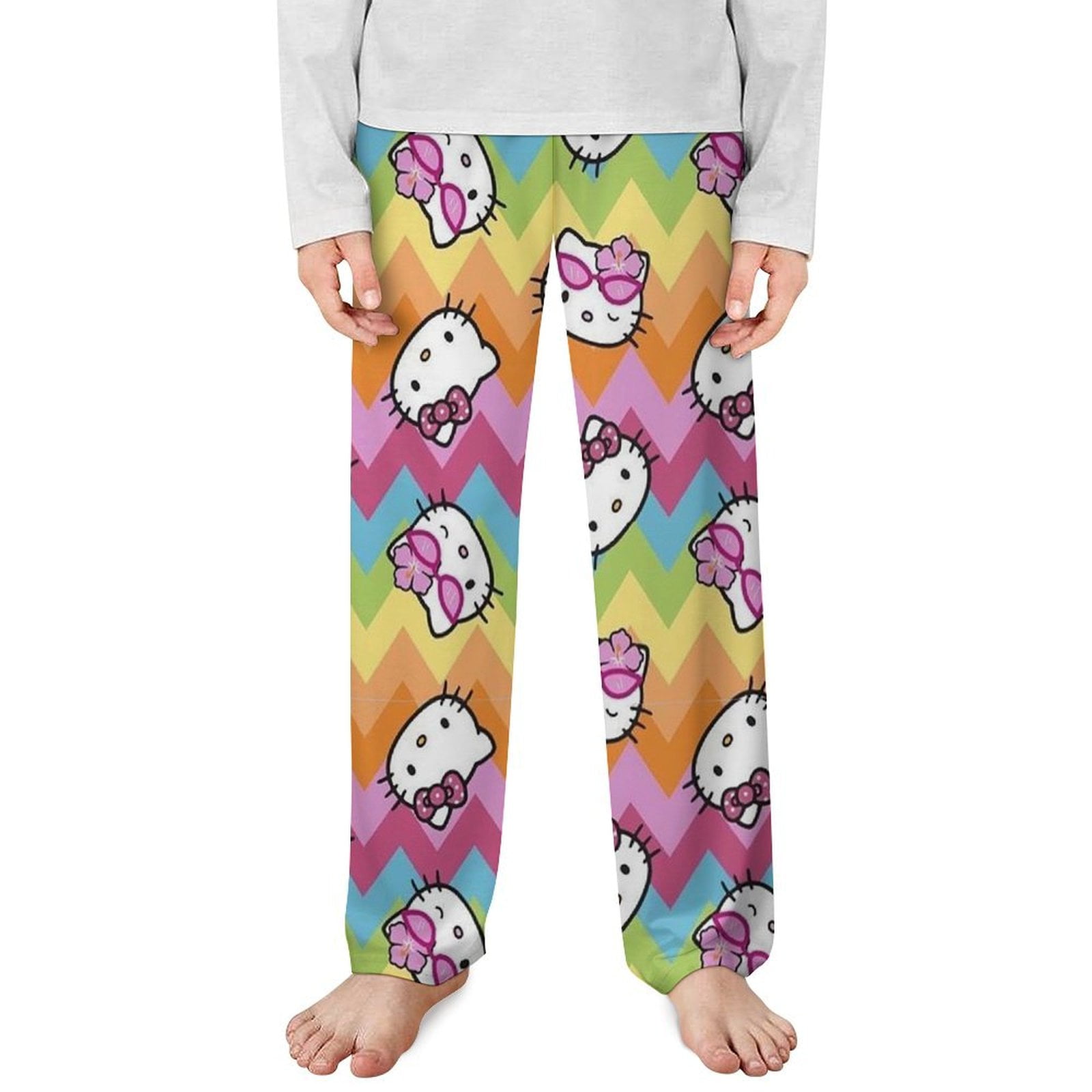 Hello Kitty Pajama Pants for Gils Kids Cute Sleep Bottoms Hello Kitty ...