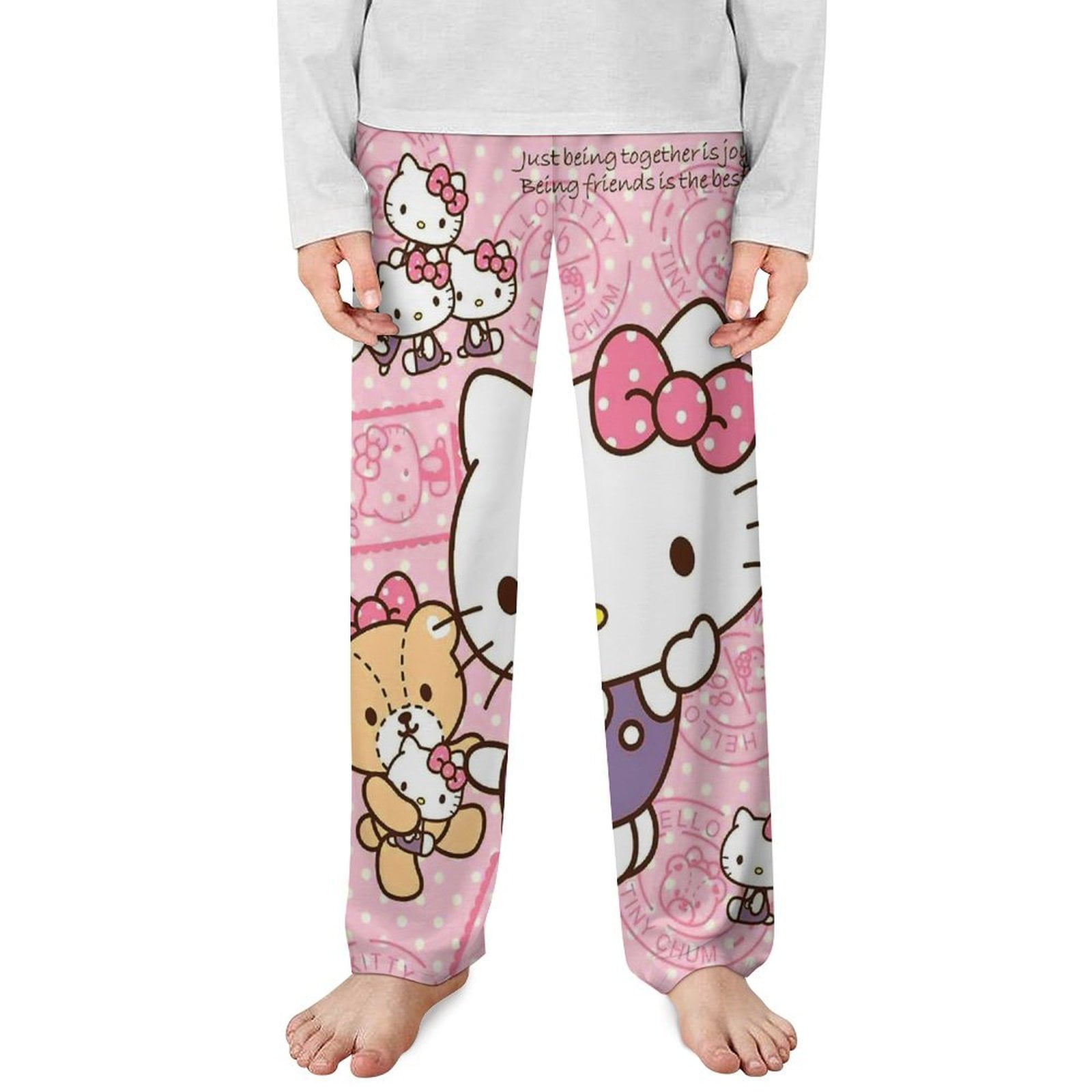 Hello Kitty Pajama Pants for Gils Kids Cute Sleep Bottoms Hello Kitty ...