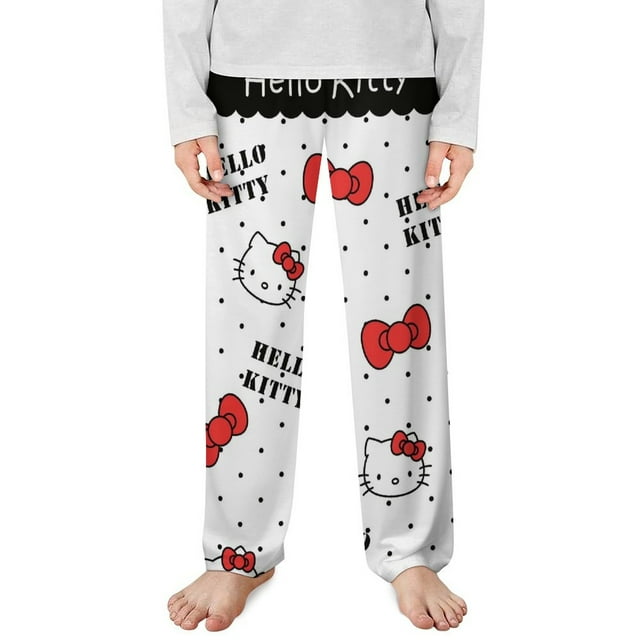Hello Kitty Pajama Pants for Gils Kids Cute Sleep Bottoms Hello Kitty ...