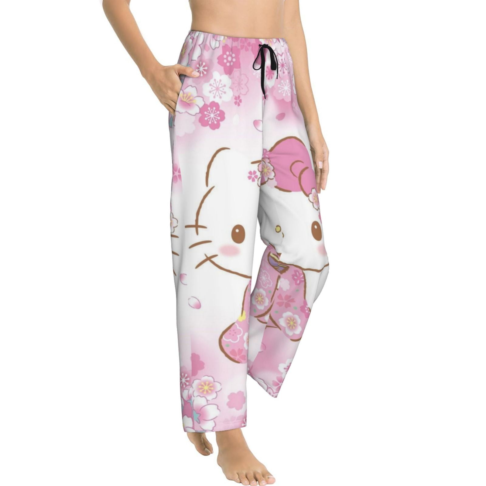Hello Kitty Pajama Pants for Women Cartoon Pajama Pants All Over Print ...