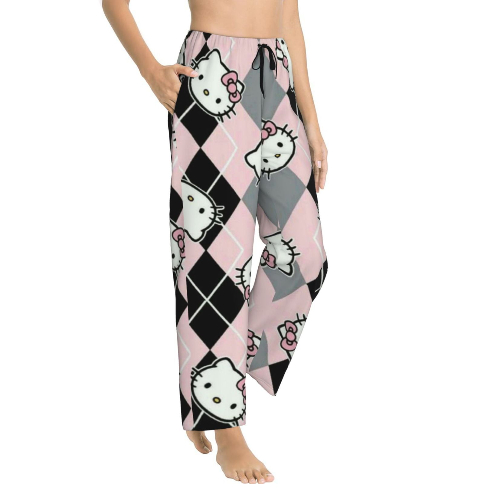 Hello Kitty Pajama Pants for Women Cartoon Pajama Pants All Over Print ...