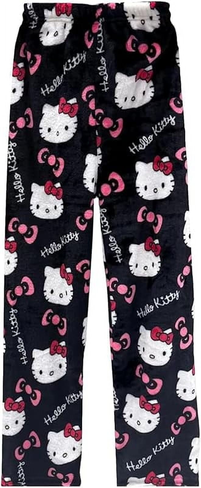 Hello Kitty Pajamas Pants, Women Anime Pajama Pant Cartoon Plush Pjs ...