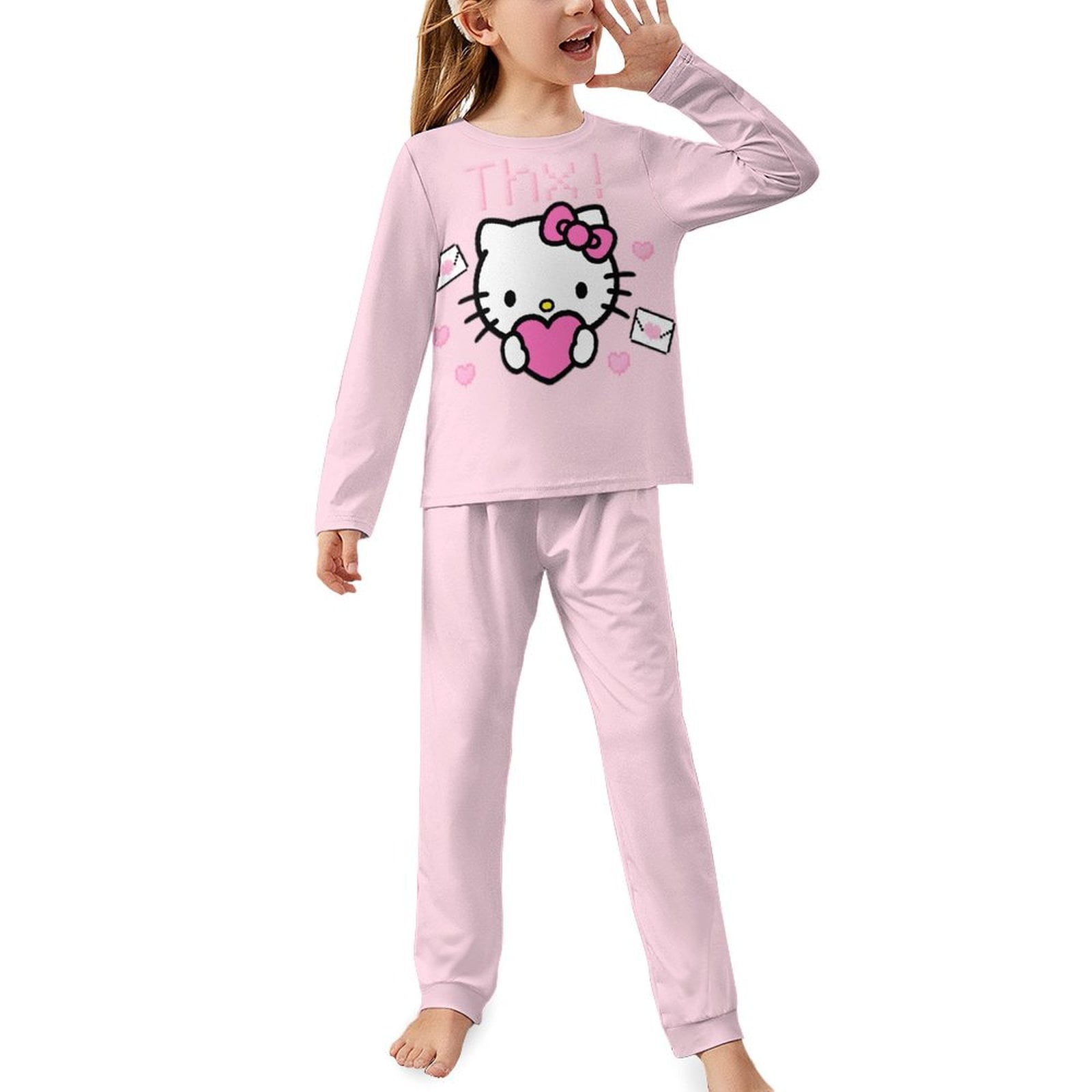 Hello Kitty Pajamas Set for Gils Kids Cute PJ Sets Hello Kitty Merch ...