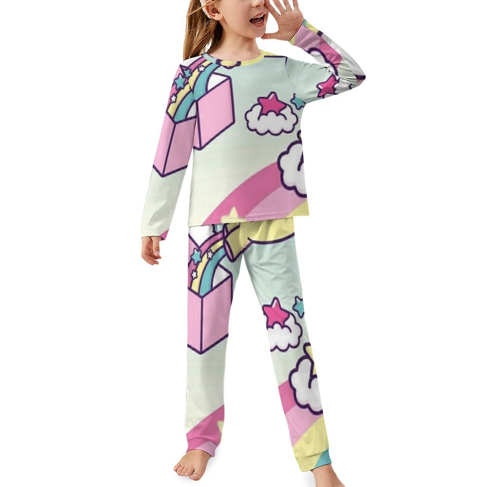 Hello Kitty Pajamas Set for Gils Kids Cute PJ Sets Hello Kitty Merch ...