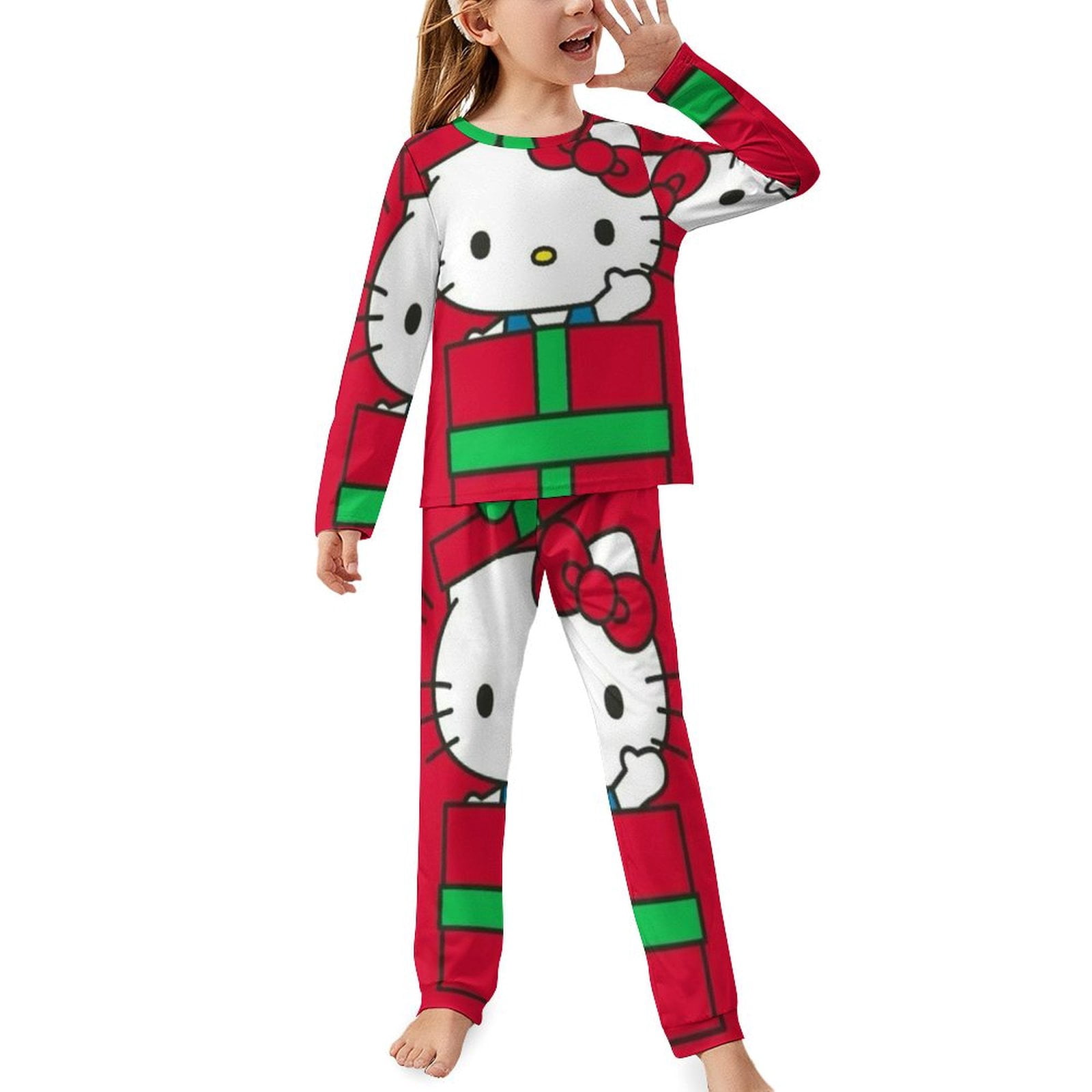 Hello Kitty Pajamas Set for Gils Kids Cute PJ Sets Hello Kitty Merch ...