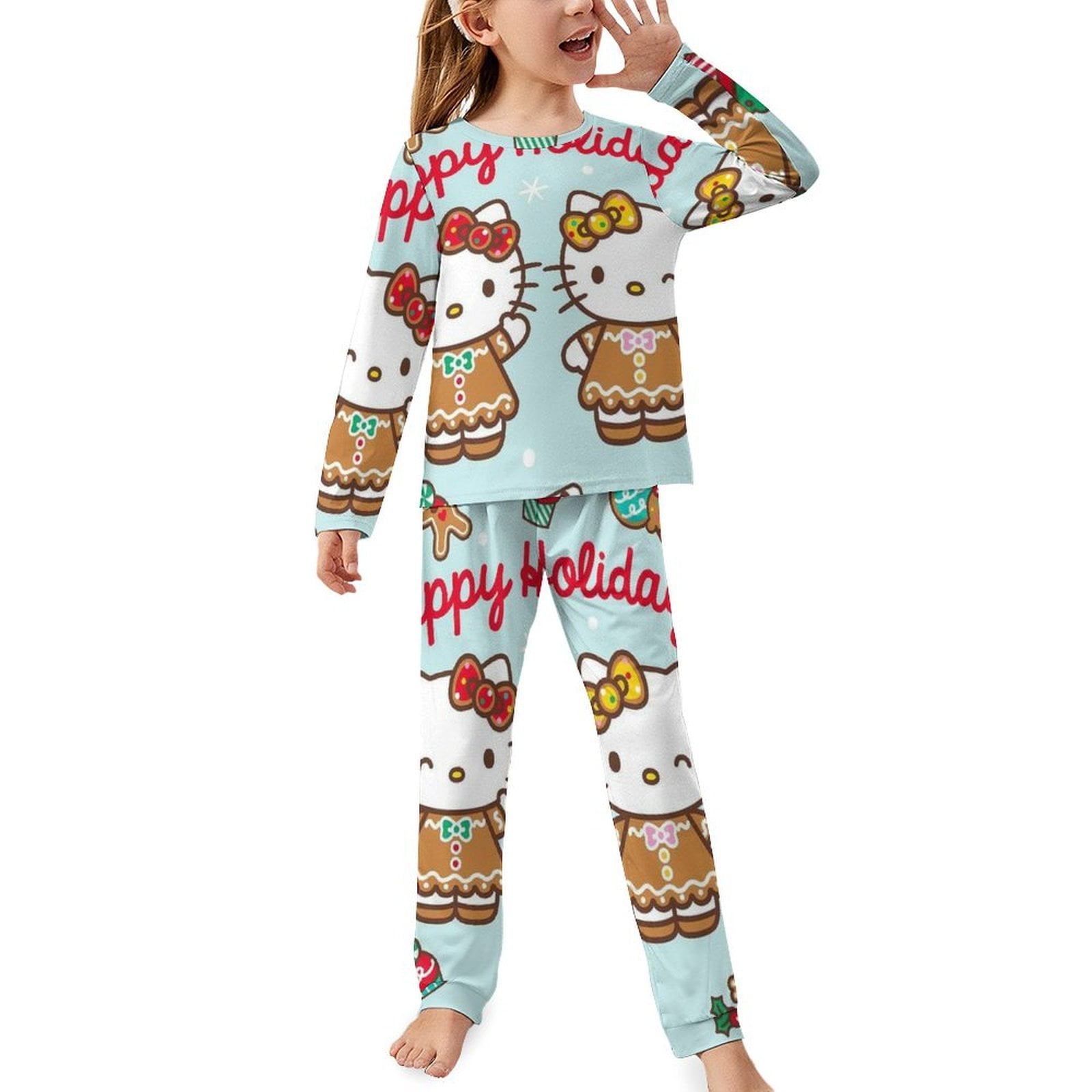 Hello Kitty Pajamas Set for Gils Kids Cute PJ Sets Hello Kitty Merch ...