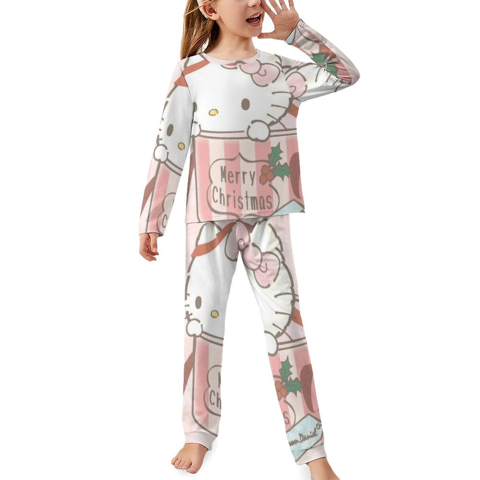 Hello Kitty Pajamas Set for Gils Kids Cute PJ Sets Hello Kitty Merch ...