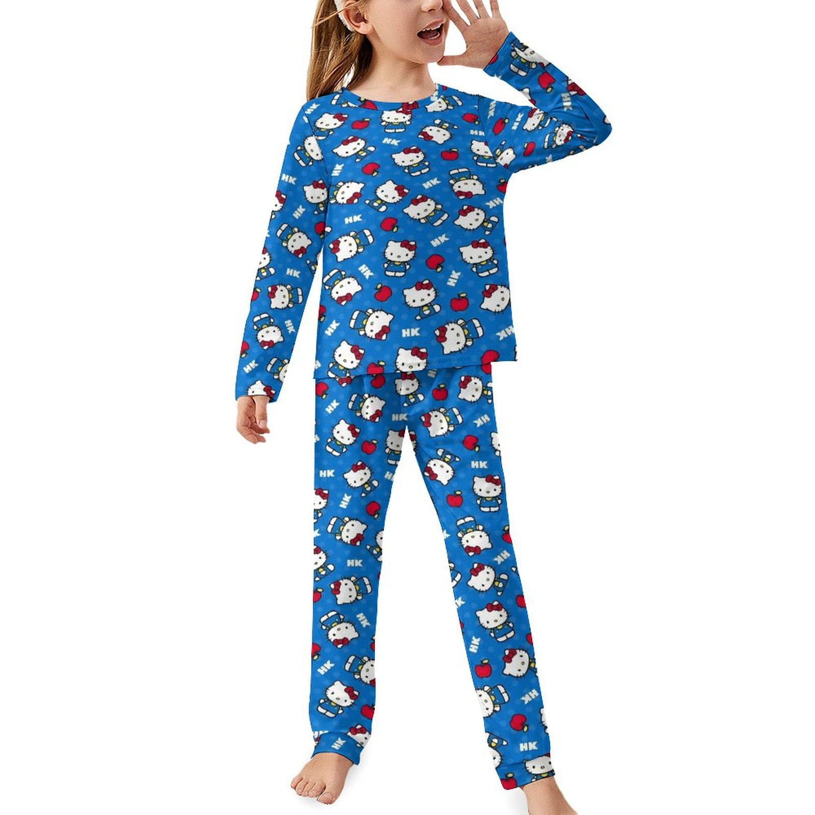 Hello Kitty Pajamas Set for Gils Kids Cute PJ Sets Hello Kitty Merch ...