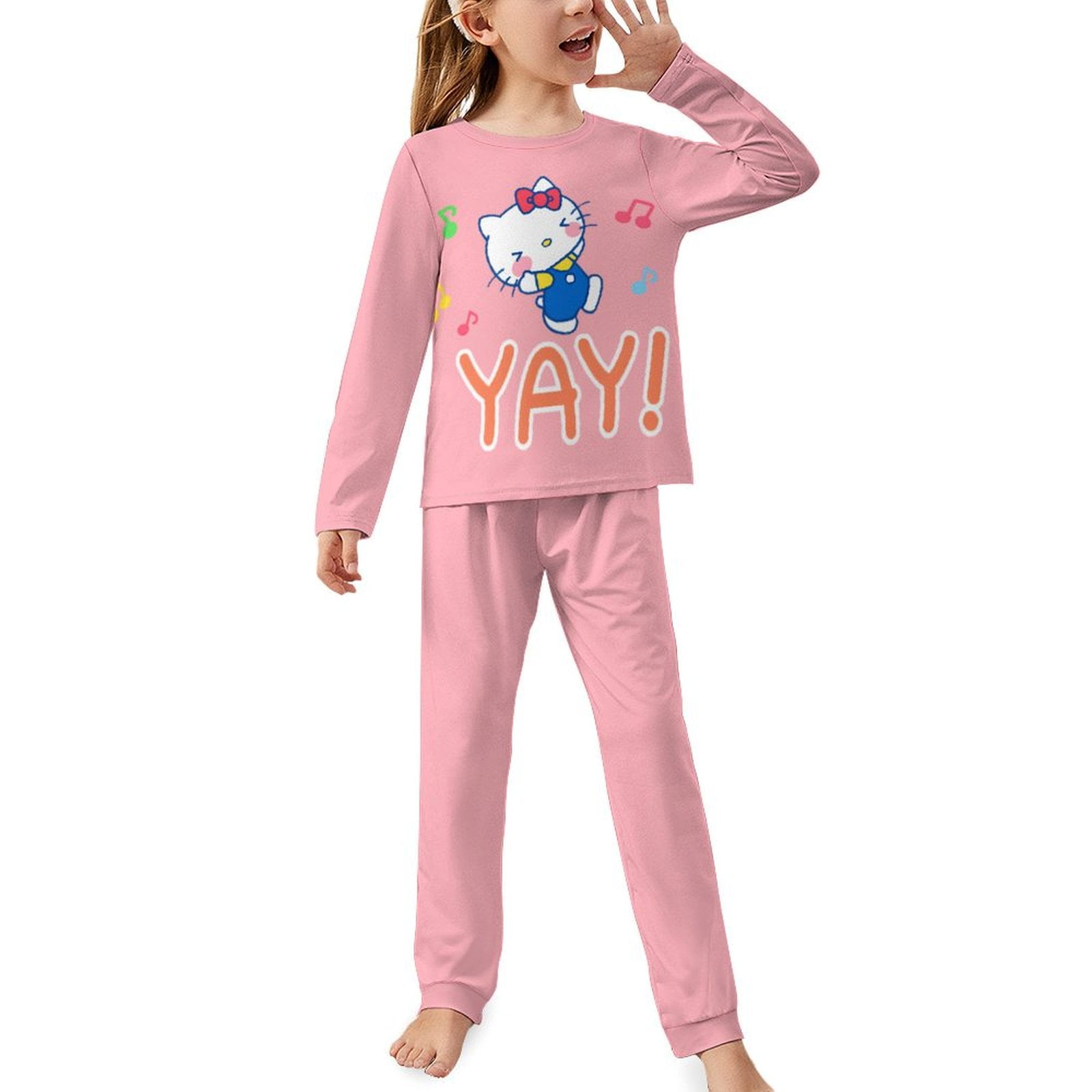 Hello Kitty Pajamas Set for Gils Kids Cute PJ Sets Hello Kitty Merch ...