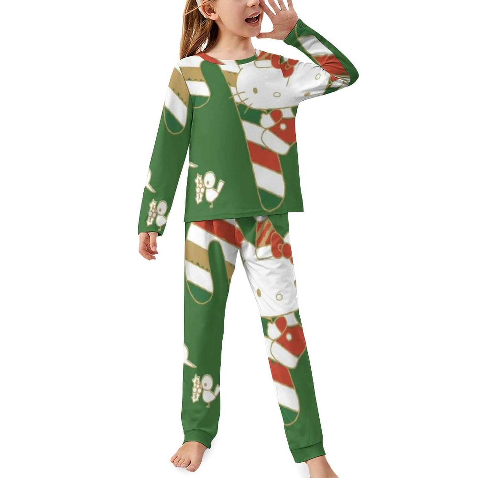 Hello Kitty Pajamas Set for Gils Kids Cute PJ Sets Hello Kitty Merch ...