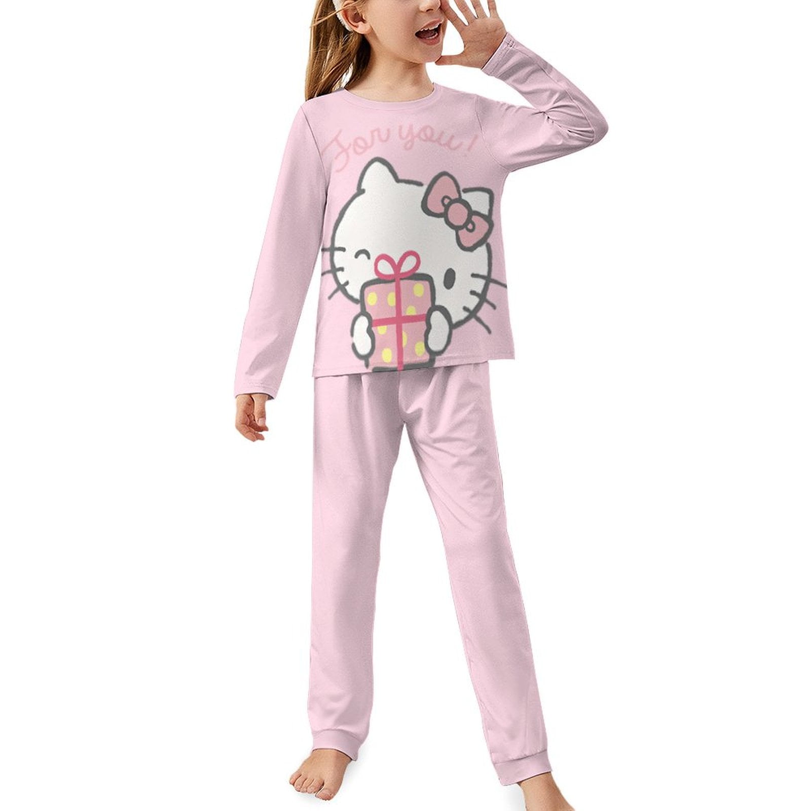 Hello Kitty Pajamas Set for Gils Kids Cute PJ Sets Hello Kitty Merch ...