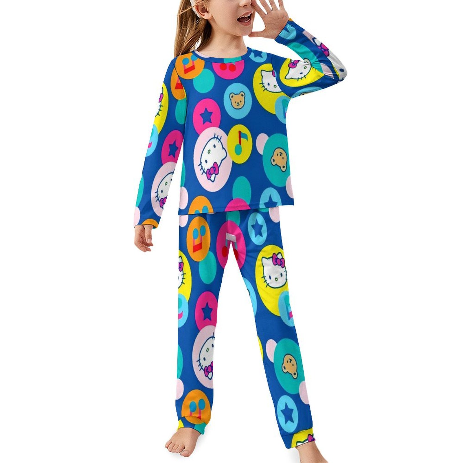 Hello Kitty Pajamas Set for Gils Kids Cute PJ Sets Hello Kitty Merch ...