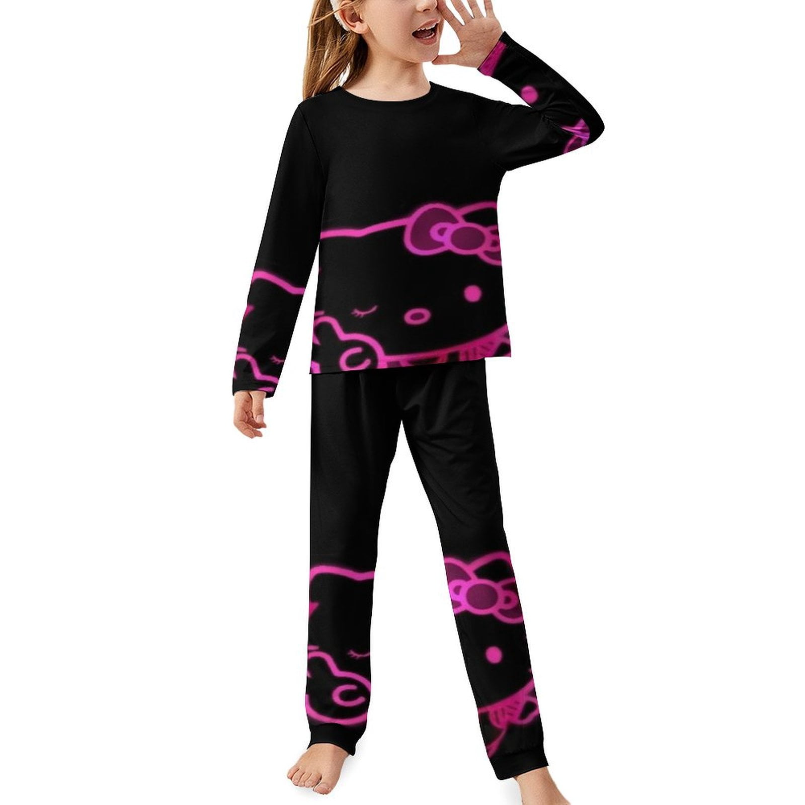 Hello Kitty Pajamas Set for Gils Kids Cute PJ Sets Hello Kitty Merch ...