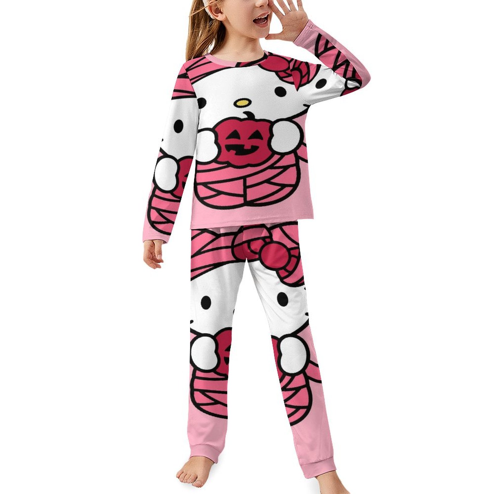 Hello Kitty Pajamas Set for Gils Kids Cute PJ Sets Hello Kitty Merch ...