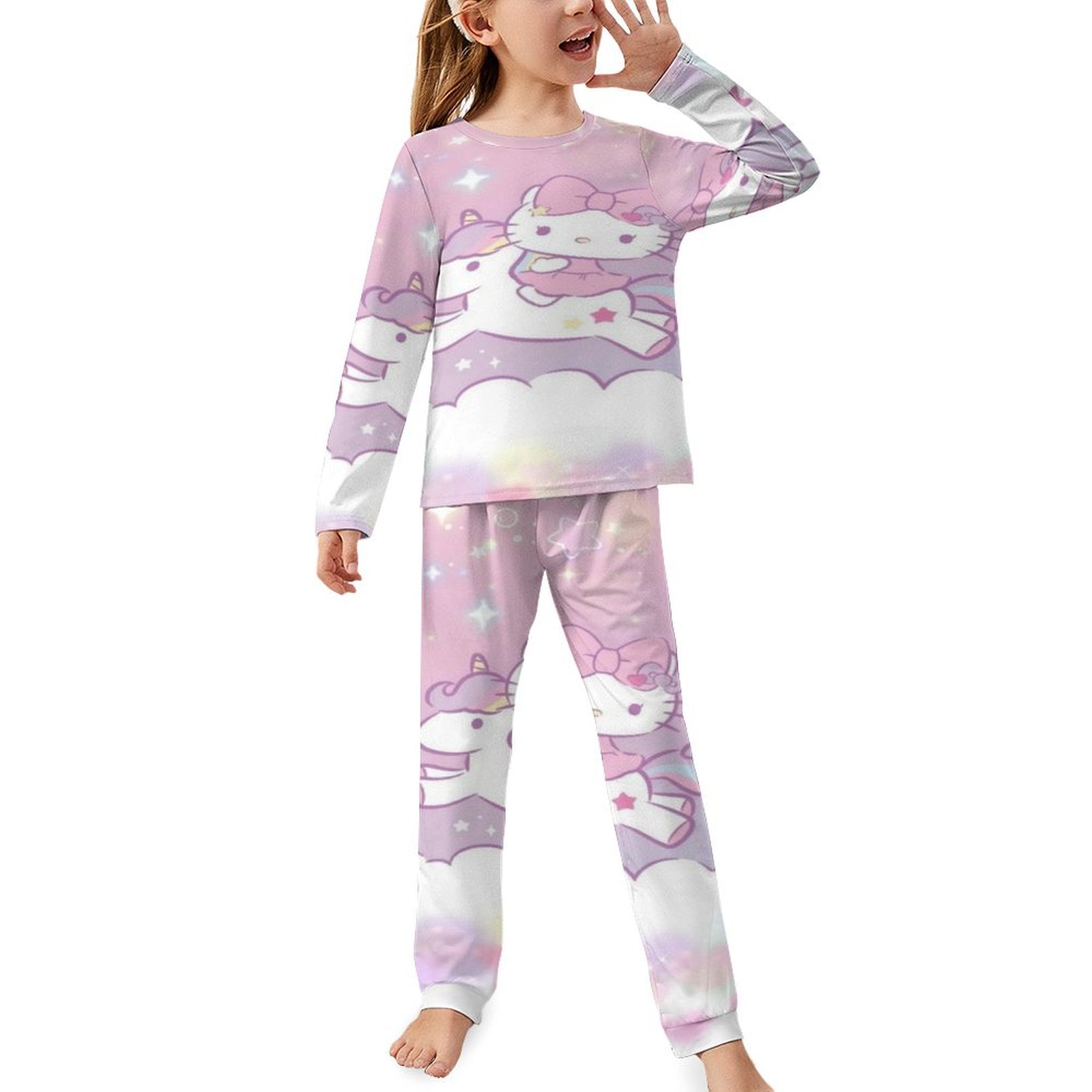 Hello Kitty Pajamas Set for Gils Kids Cute PJ Sets Hello Kitty Merch - Walmart.com