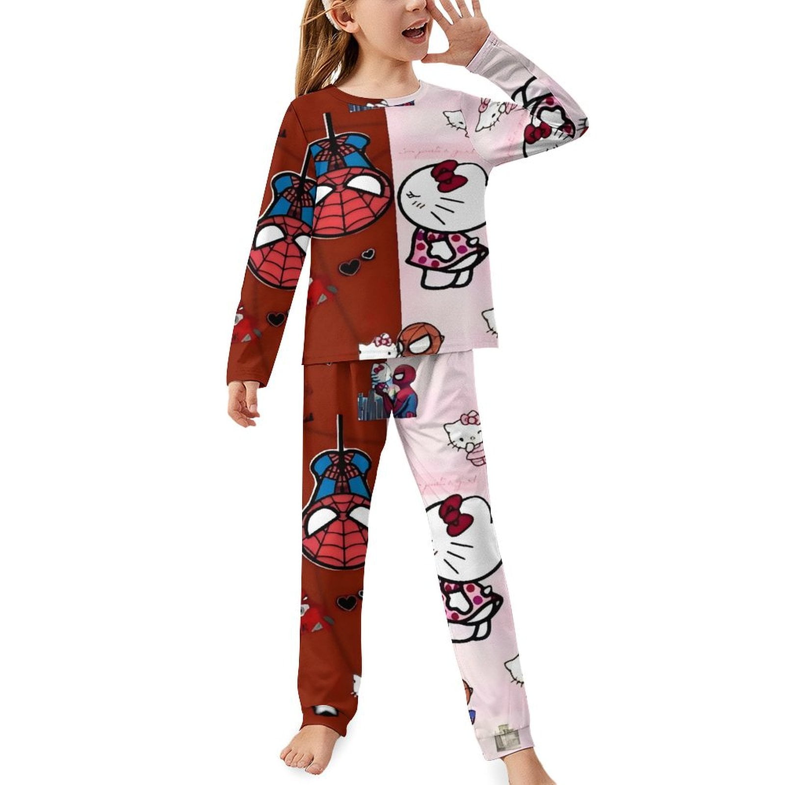 Hello Kitty Pajamas Set for Gils Kids Cute PJ Sets Hello Kitty Merch ...