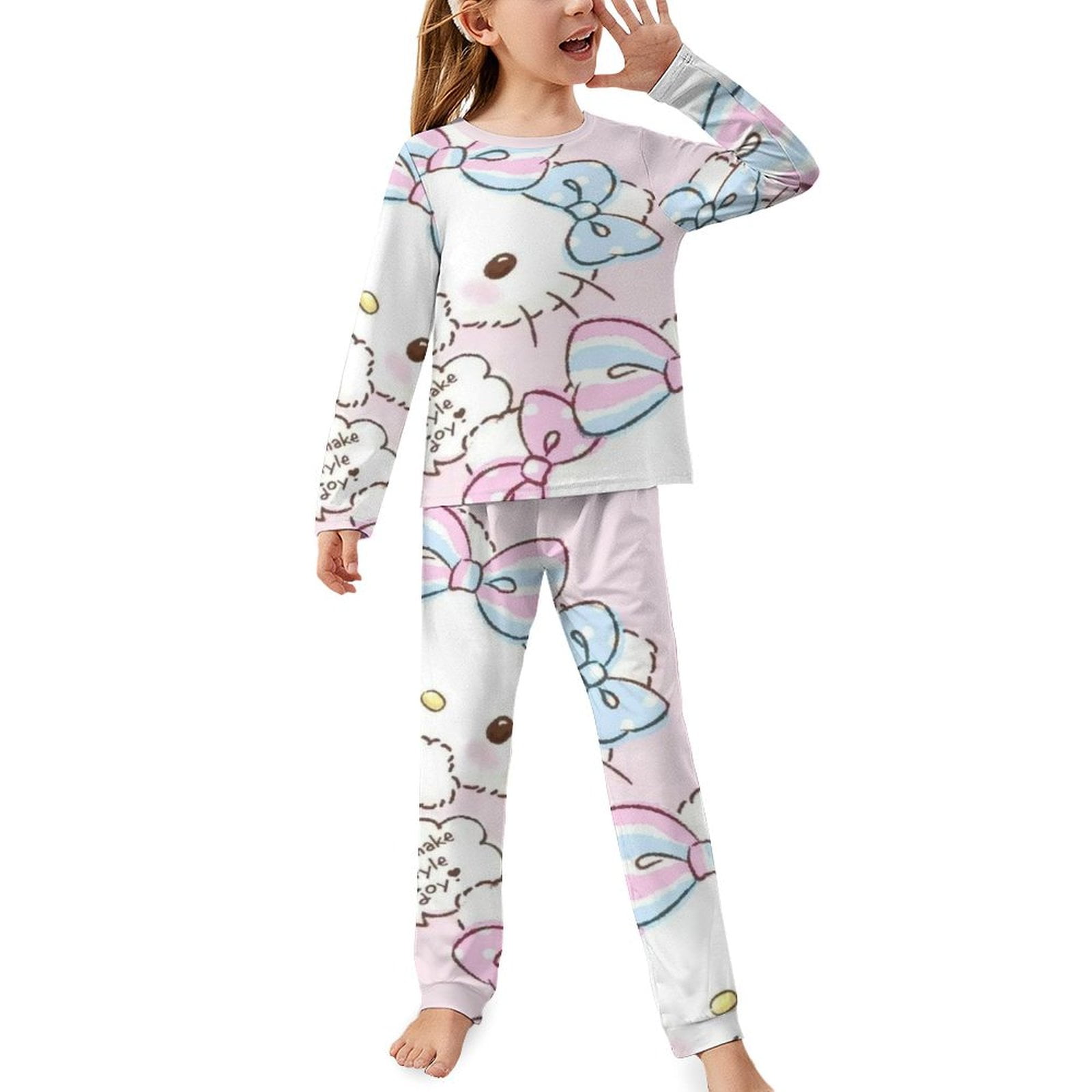 Hello Kitty Pajamas Set for Gils Kids Cute PJ Sets Hello Kitty Merch ...