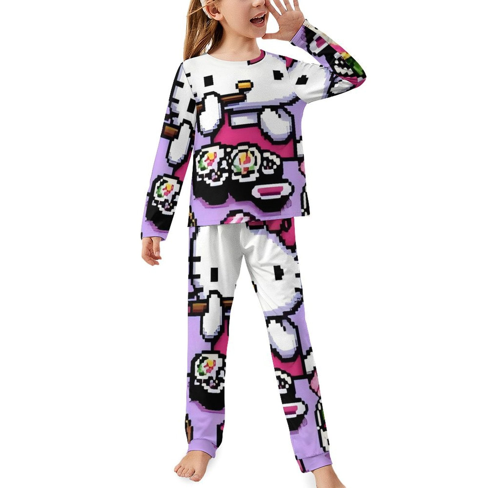 Hello Kitty Pajamas Set for Gils Kids Cute PJ Sets Hello Kitty Merch ...