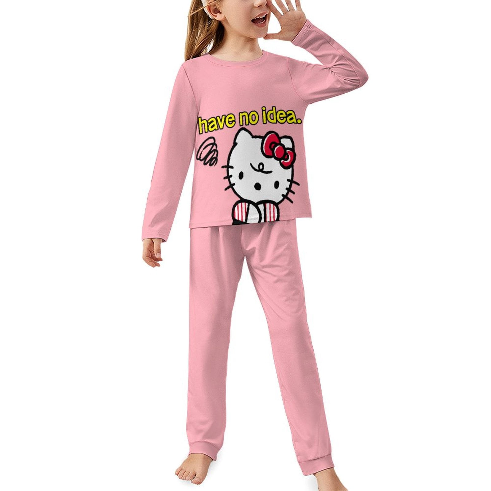 Hello Kitty Pajamas Set for Gils Kids Cute PJ Sets Hello Kitty Merch ...