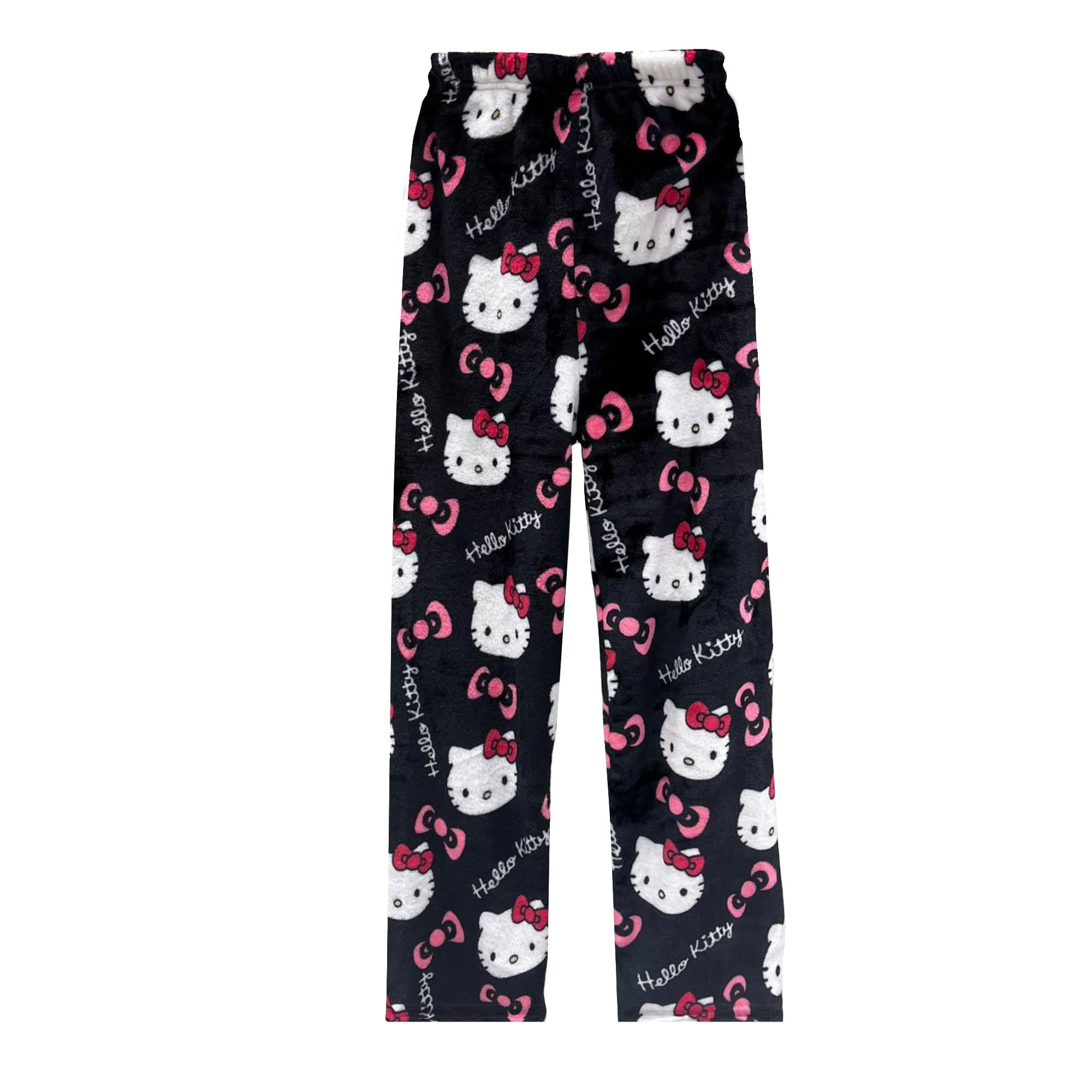 Hello Kitty Pajamas for Women Girls Cartoon Cat All Over Print Flannel ...