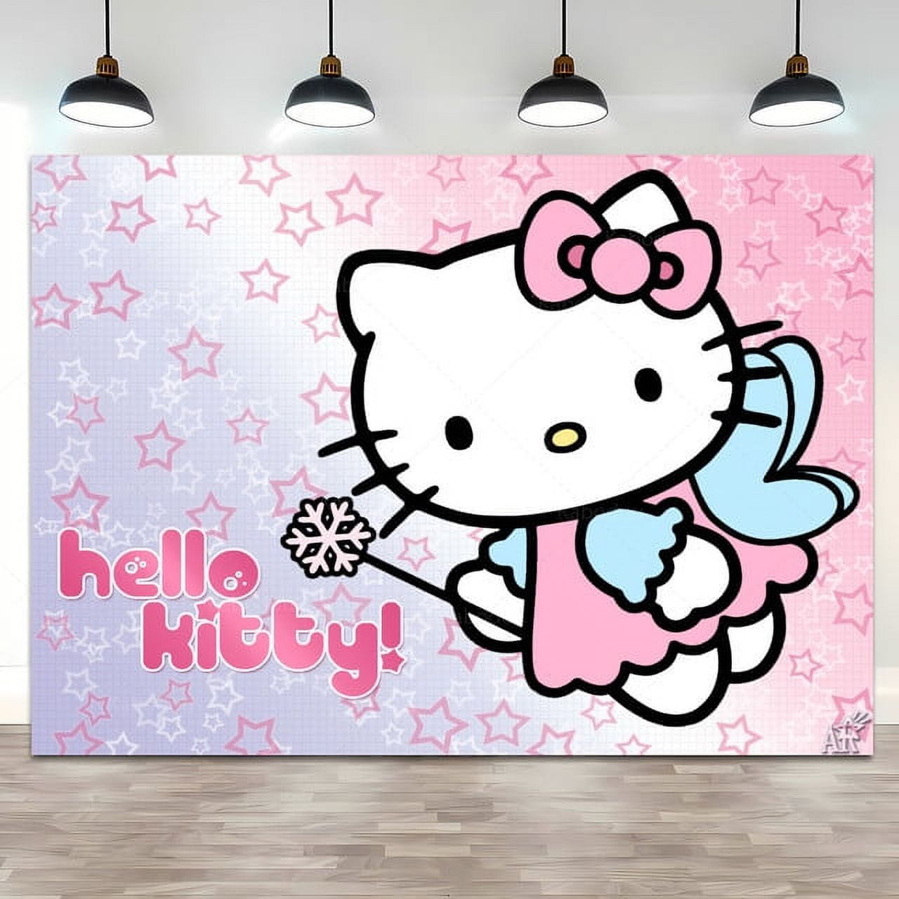 Hello Kitty Party Backdrop Cute Girl Birthday Background Photography ...