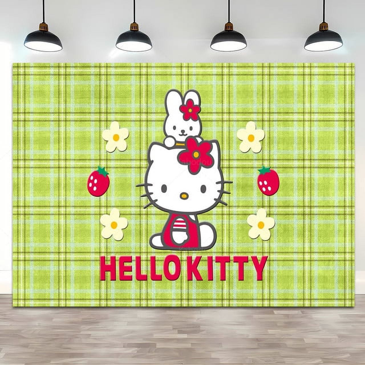 Hello Kitty Party Backdrop Cute Girl Birthday Background Photography ...