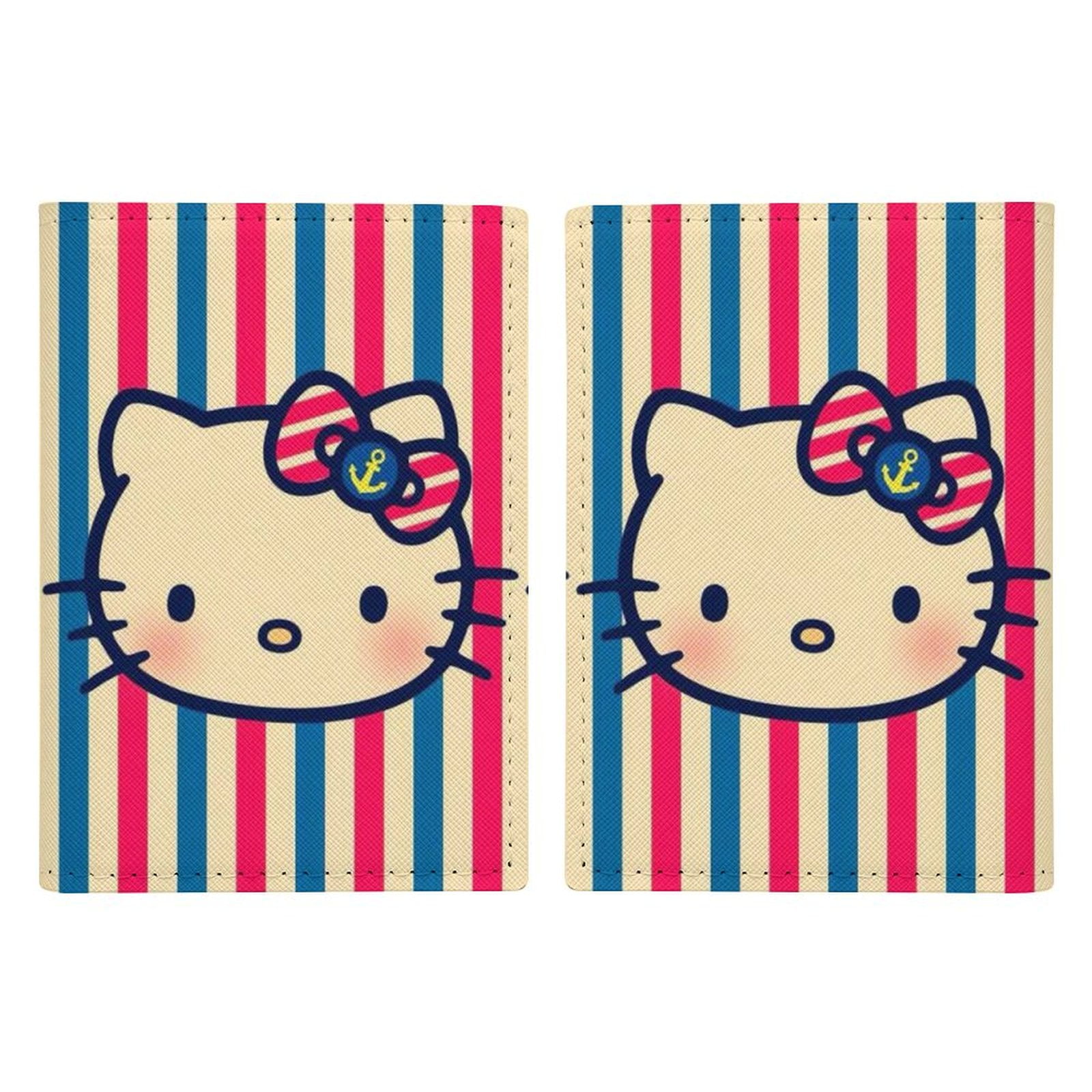 Hello_Kitty Passport Cover with Zipper Closure & Sim Pockets ...