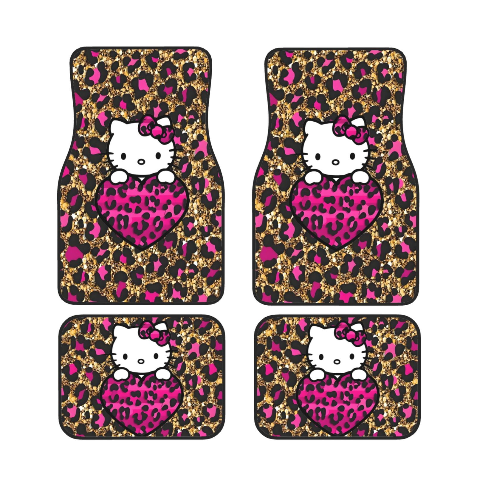 Hello Kitty Personalized Car Floor Mats Set of 4 Pieces Universal Cute ...