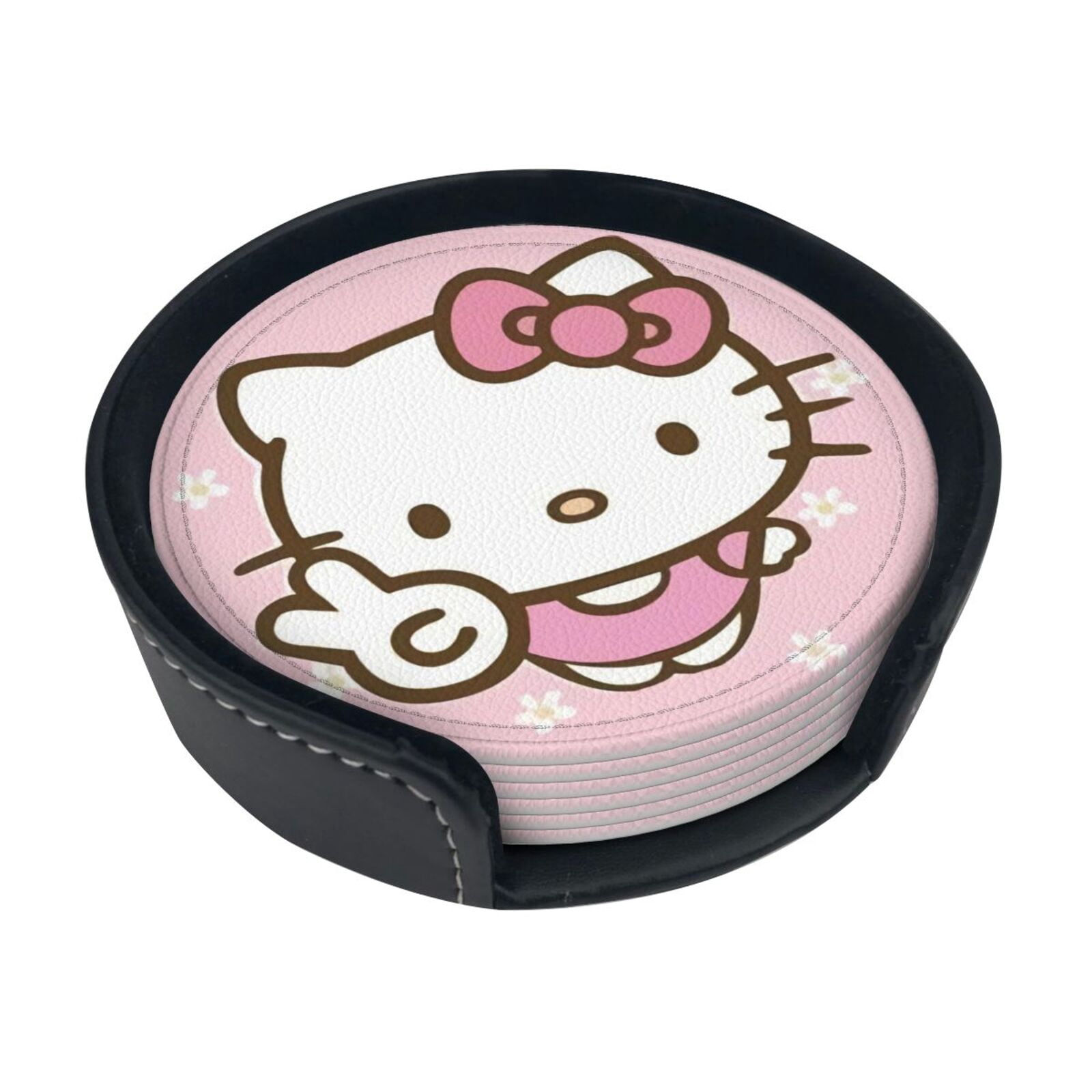Hello-Kitty Personalized Custom Ceramics Coasters For Drink Absorbent ...