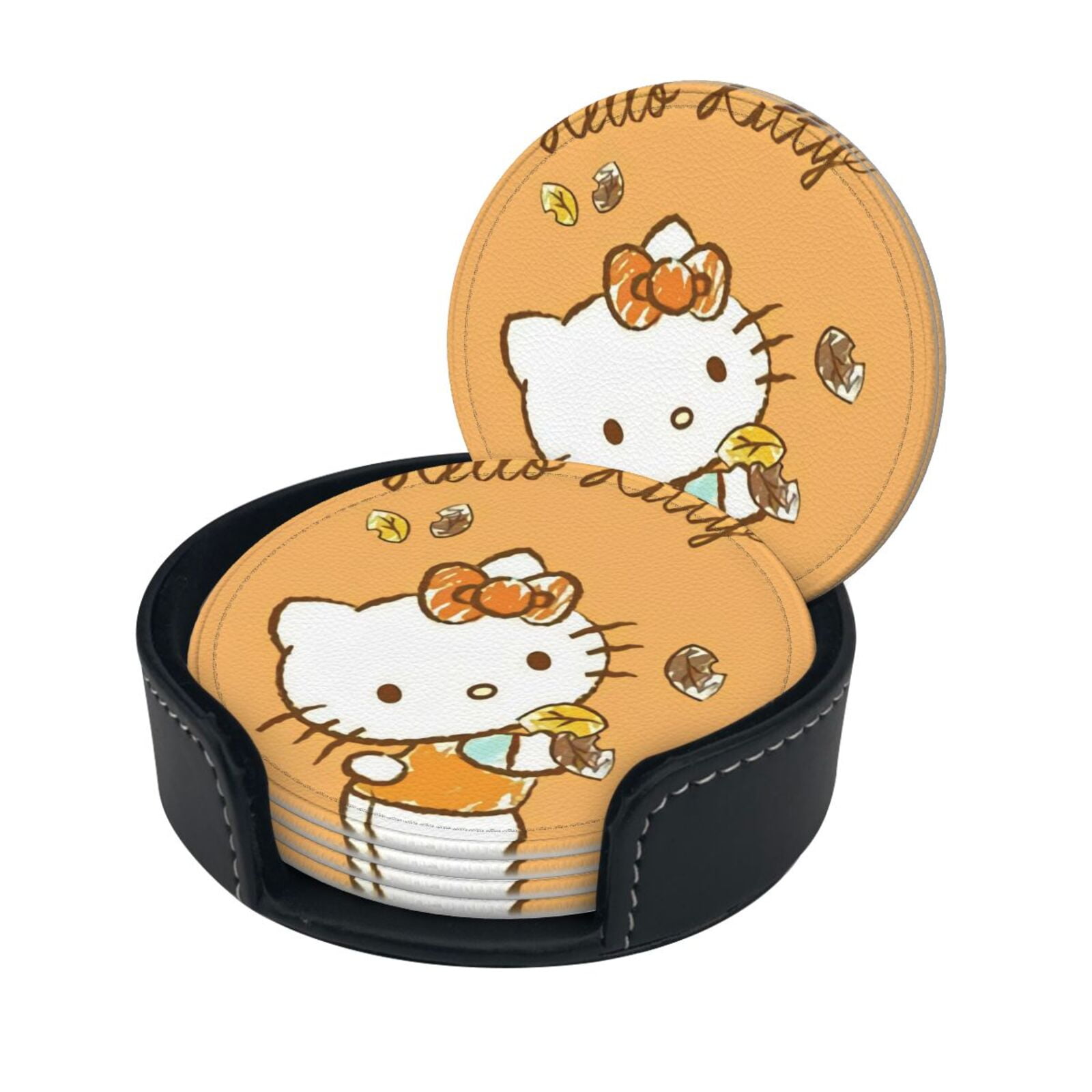 Hello-Kitty Personalized Custom Ceramics Coasters For Drink Absorbent ...