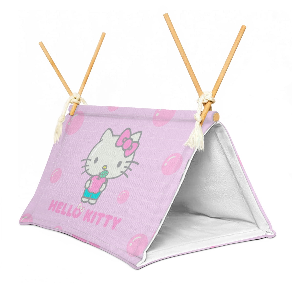 Hello Kitty Pet Tent Dog and Puppy Cat Tent Pile Bed Portable House ...