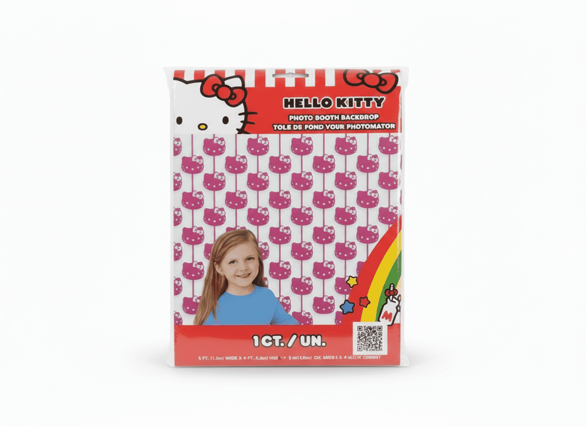 Hello Kitty Photo Booth Backdrop – 5 ft x 4 ft | Official Sanrio Party ...