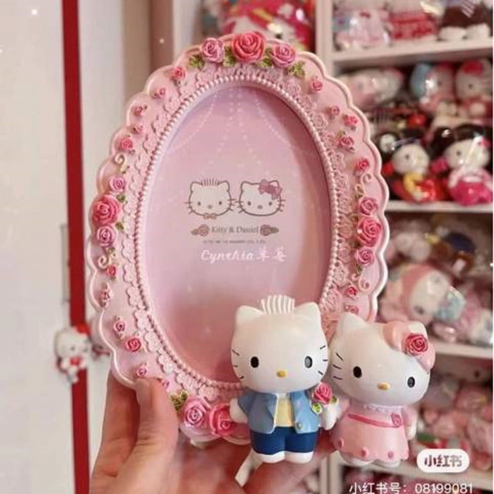 Hello Kitty Photo Frame Sanrio Kt Cat Anime Model Cartoon Decoration ...