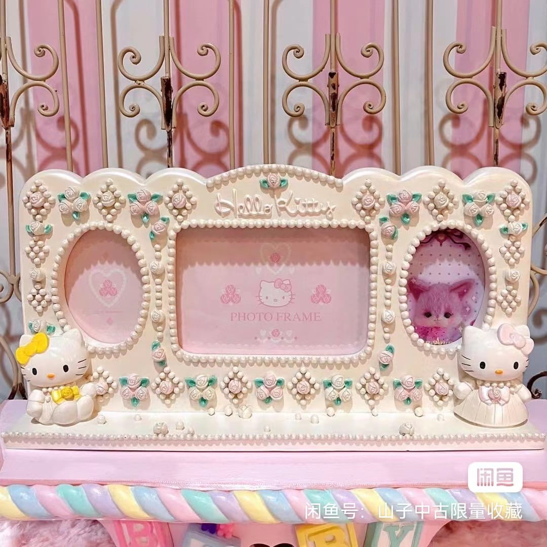 Hello Kitty Photo Frame Sanrio Kt Cat Y2K Anime Model Cartoon Pumpkin ...