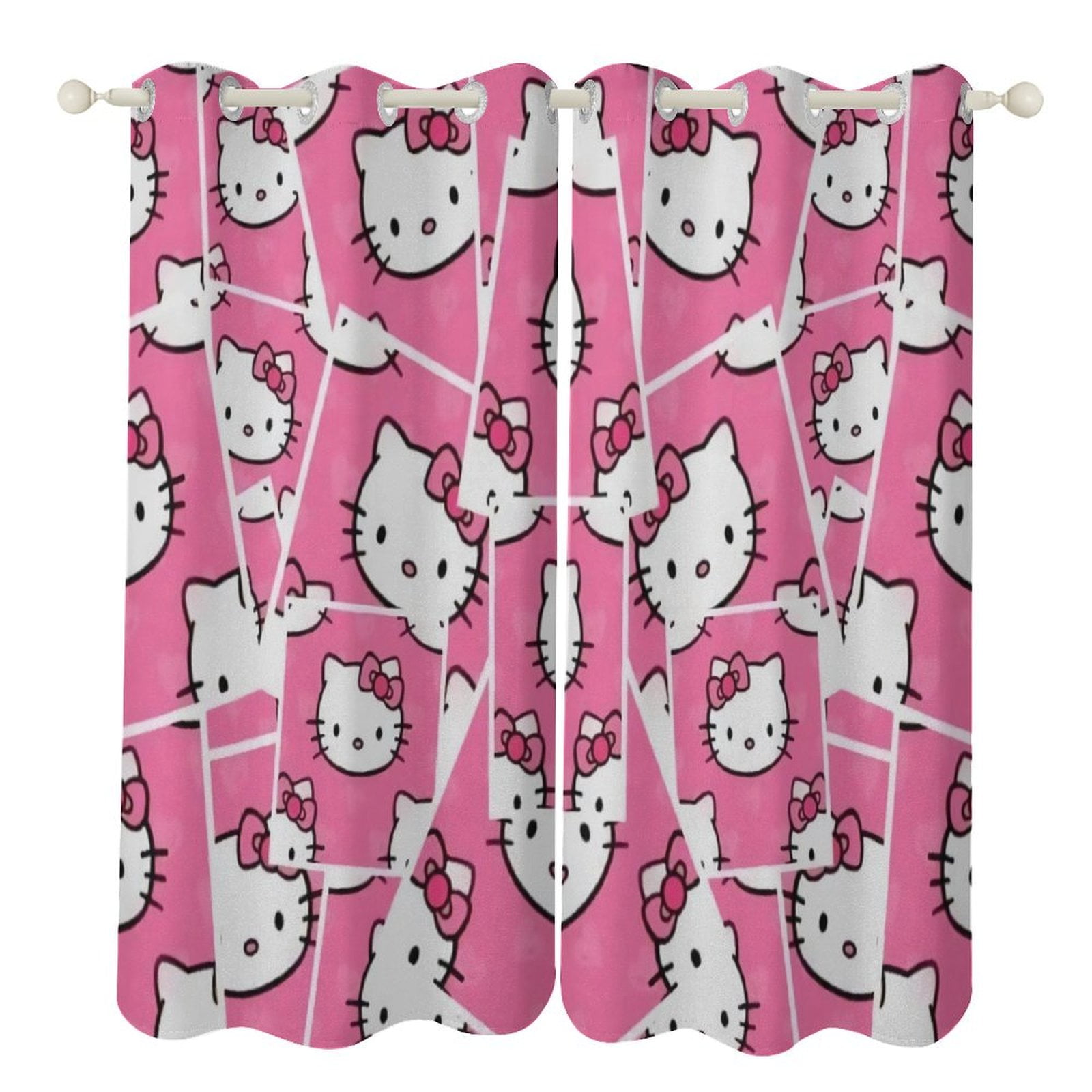 Hello Kitty Photo Kids Curtains 52 X 72 Inch,Cartoon Blackout Curtains ...