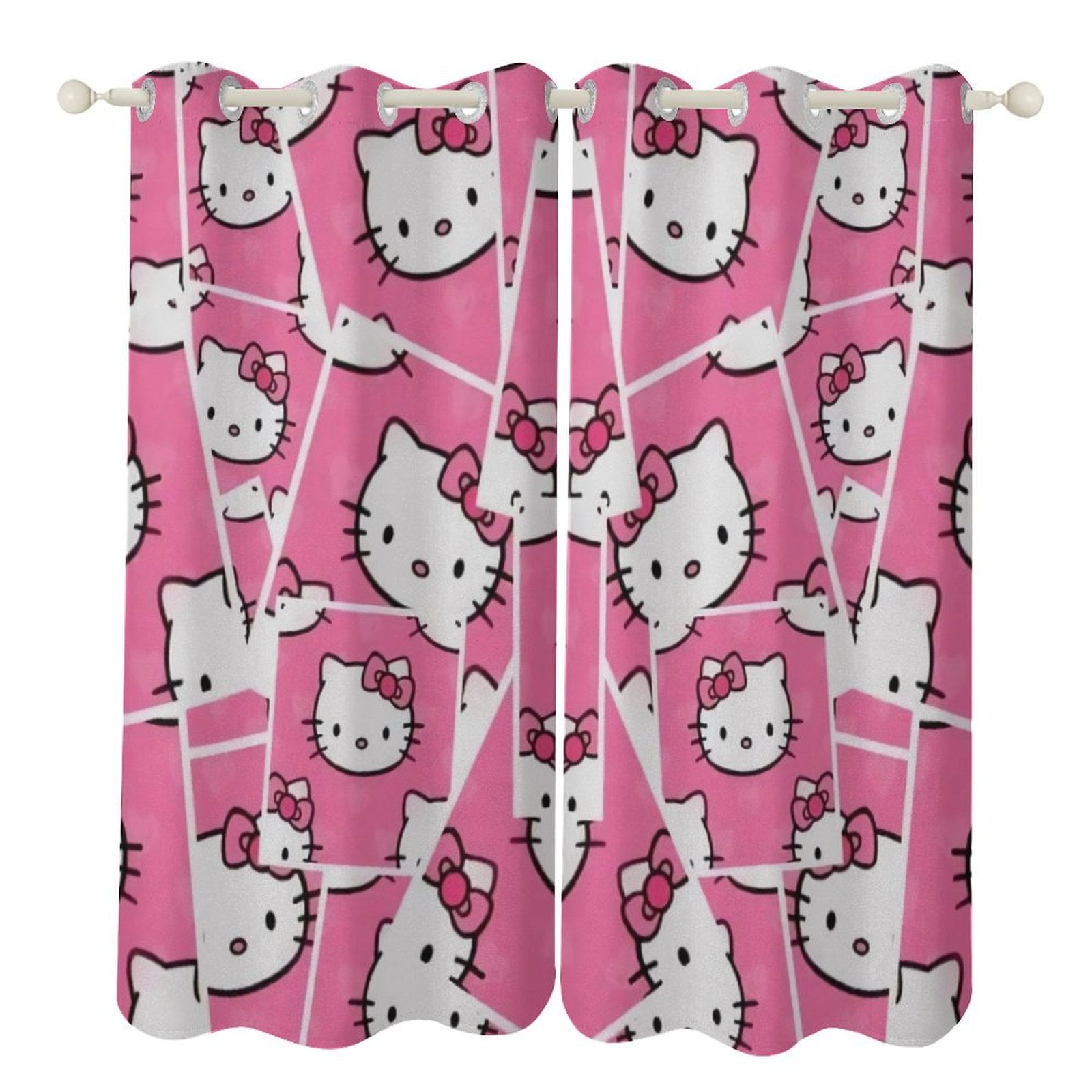 Hello Kitty Photo Kids Curtains 52 X 84 Inch,Cartoon Blackout Curtains ...