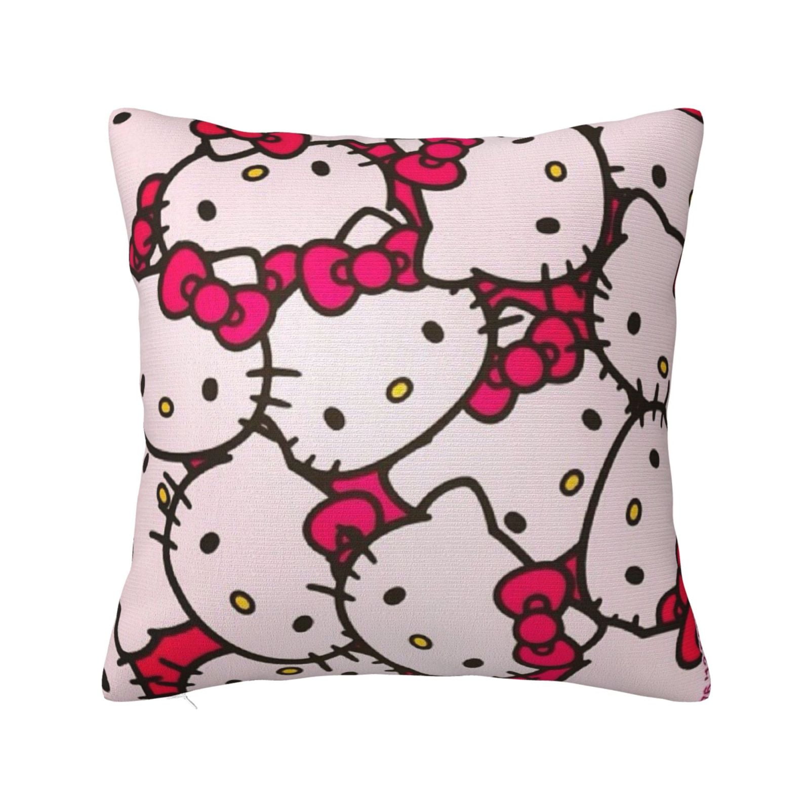 Hello Kitty Pillow Cover, Square Throw Pillow Cases For Couch Sofa Bed ...