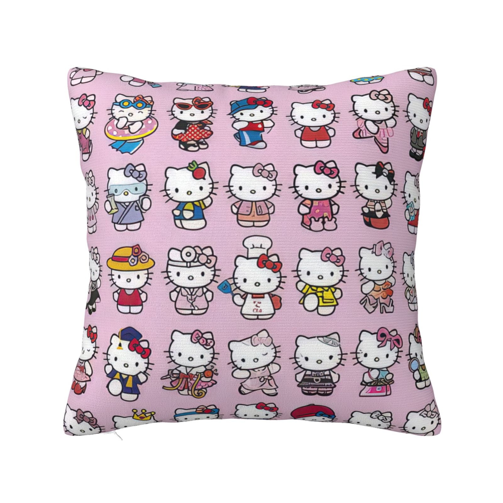 Hello Kitty Pillow Cover, Square Throw Pillow Cases For Couch Sofa Bed ...