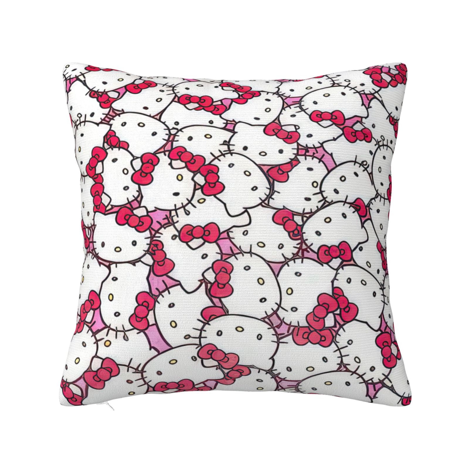 Hello Kitty Pillow Cover, Square Throw Pillow Cases For Couch Sofa Bed ...