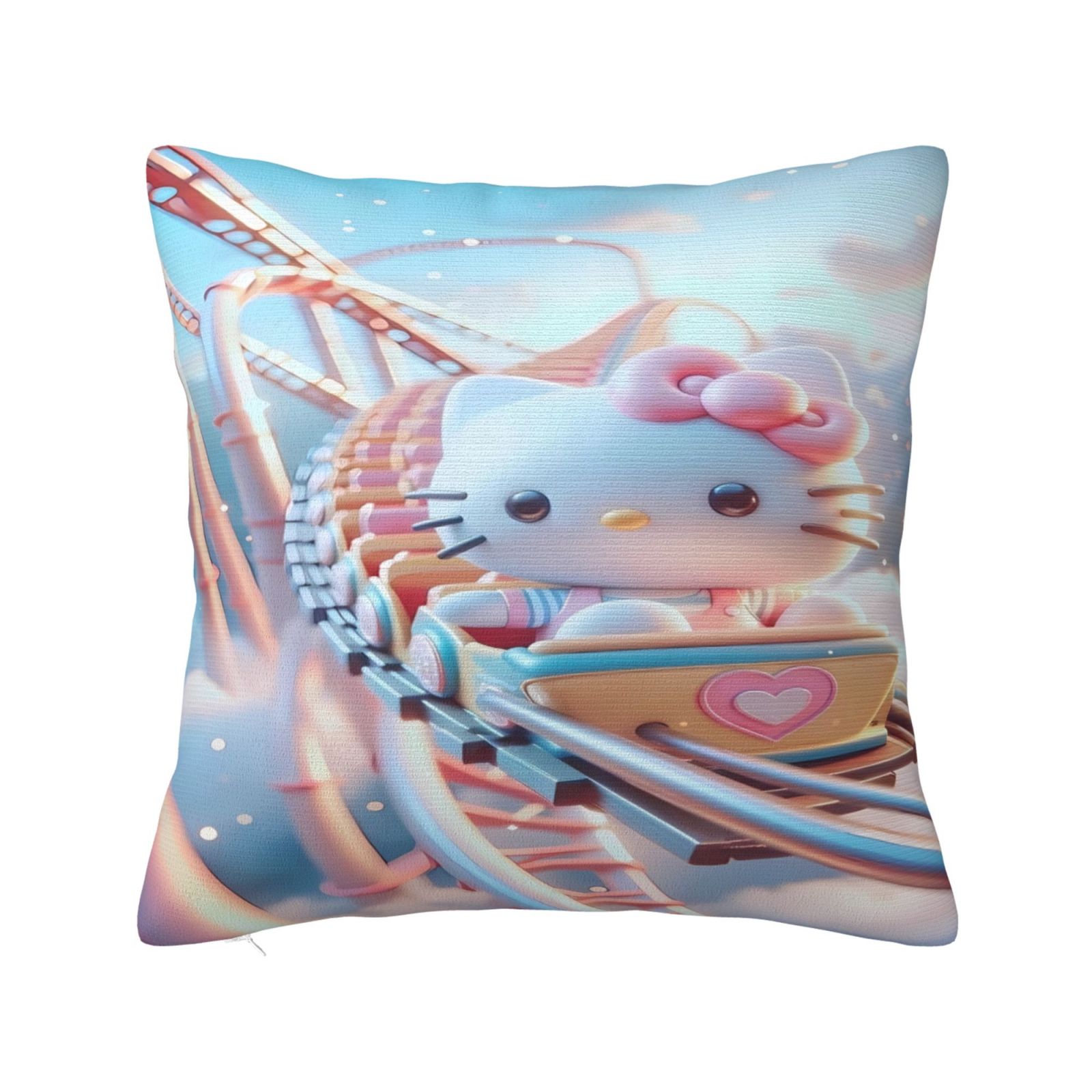 Hello-Kitty Pillow Covers, Soft Square Cushion Decorative Throw Pillow ...